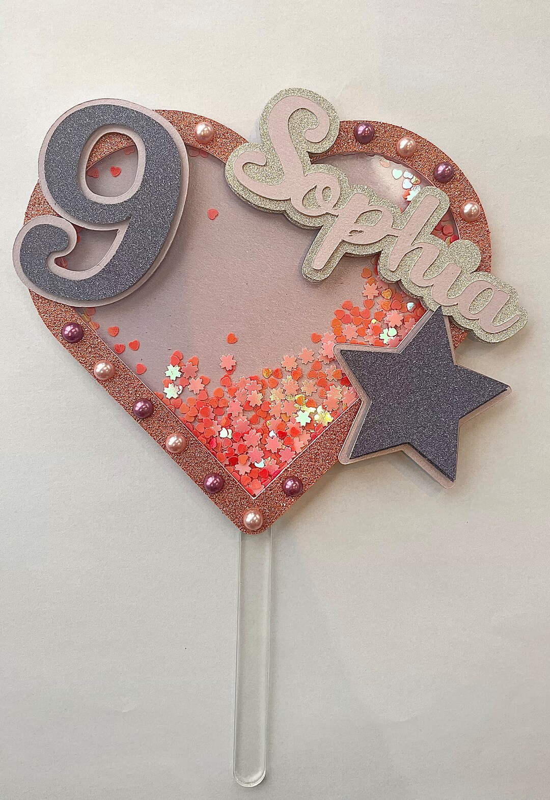Pink 3D Cake Topper - Etsy