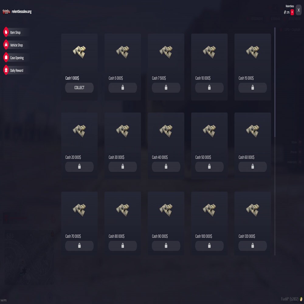 Donation Store Tebex Automated Case Openings Daily Rewards Vehicle ...