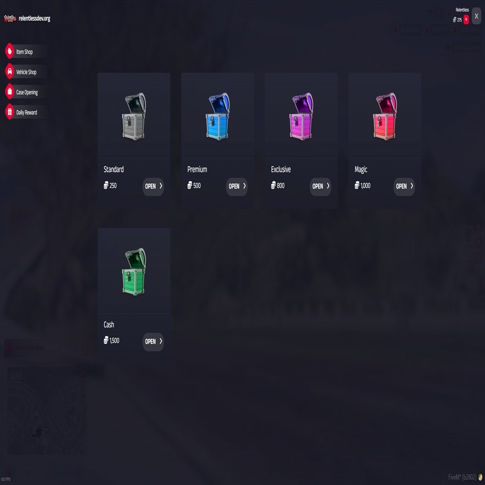 Donation Store Tebex Automated Case Openings Daily Rewards Vehicle ...