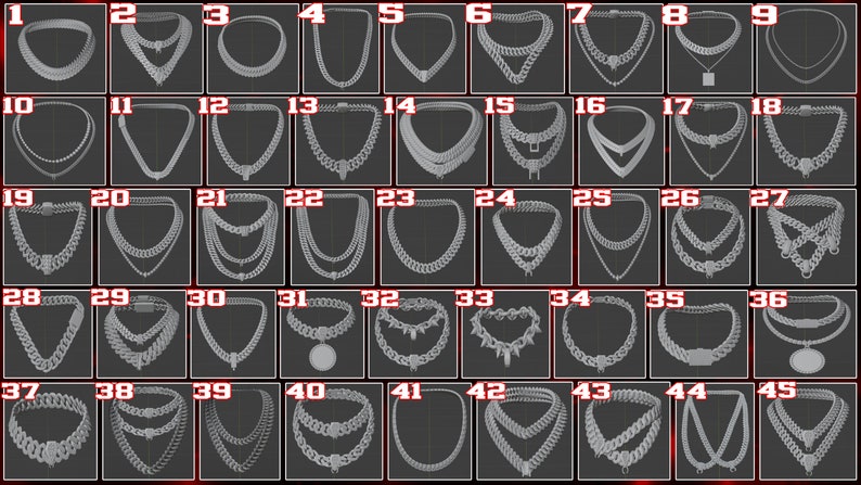 143 Rare Pendants 59 Chain Models Fivem Grand Theft Auto 5 Low Poly ...