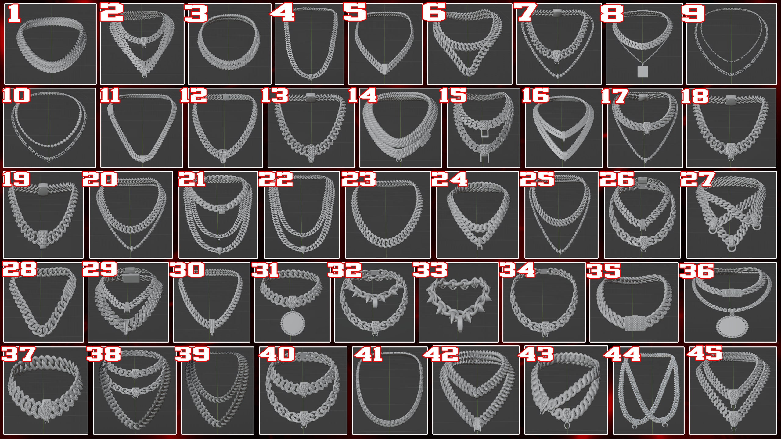 143 Rare Pendants 59 Chain Models Fivem Grand Theft Auto 5 Low Poly ...