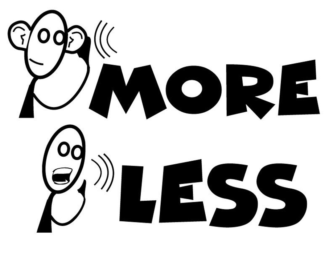 Listen More, Talk Less Graphic Tee Shirt Design. Instant Download | Svg ...