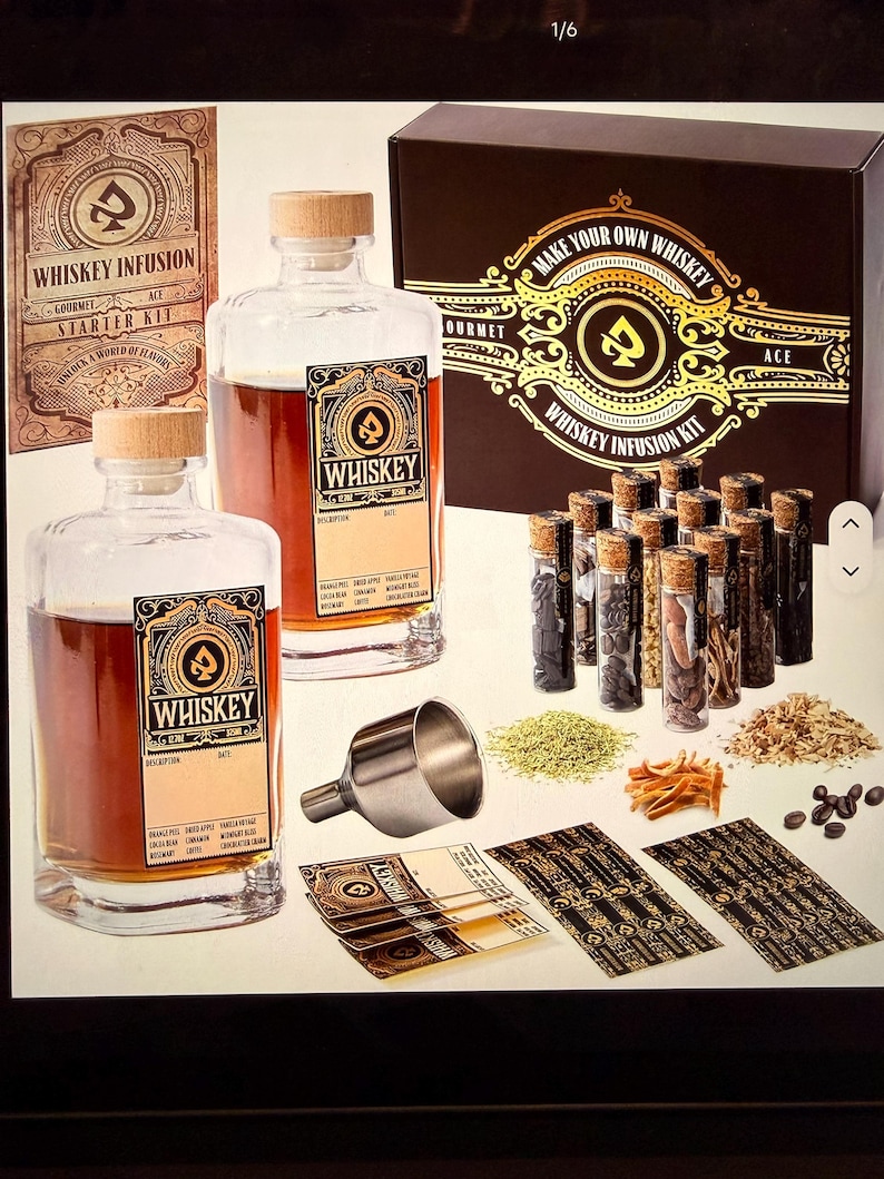 Whiskey Infusion Kit – 12 Botanicals Bourbon Flavor Crafting Set Home ...