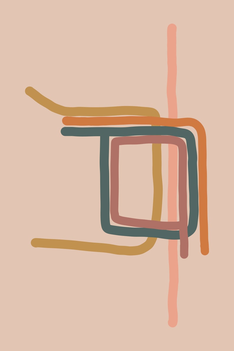 Chicago L-train Subway Map Art Print, Minimalist Abstract Drawing, City ...