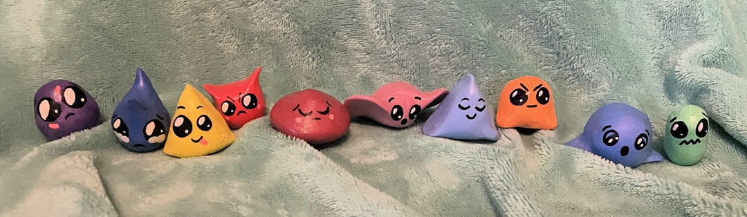 Rainbow 10 Feeling Figure Blobs - Etsy