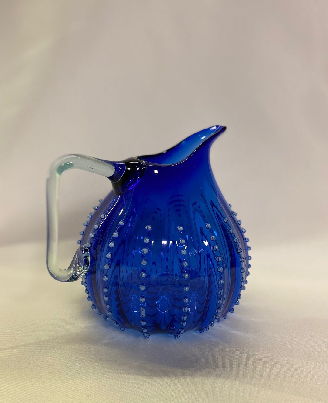 Handmade Navy Blue Slanted Glass Bottle Elegant Home Decor - Etsy