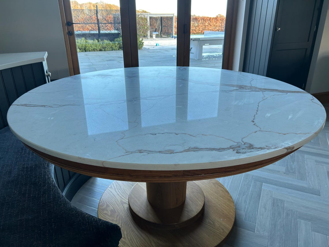 Large Palermo Quartz 20mm Table Top - Etsy UK