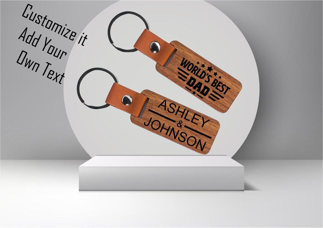 Personalized Walnut Wood Keychain, Engraved Keychain, Custom Wood Key ...