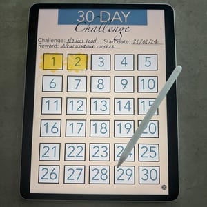 30 Day Challenge Poster, Digital Download Poster. Digital 30 Day ...