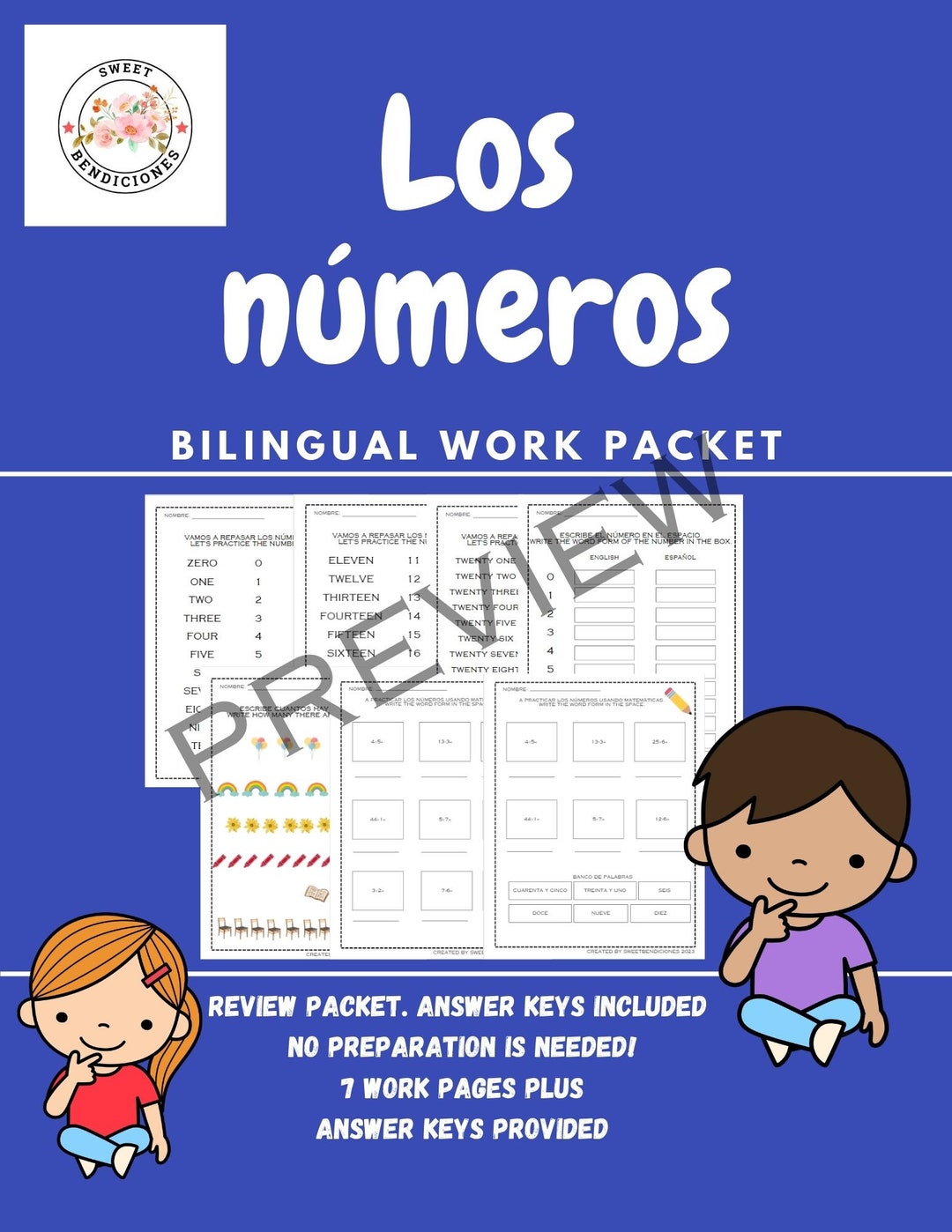 Spanish/english Los Números/the Numbers Practice Packet - Etsy Australia