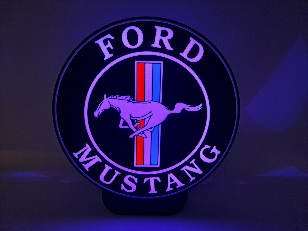 Ford Mustang Lightbox LED Wall Art or Desk Light - Etsy