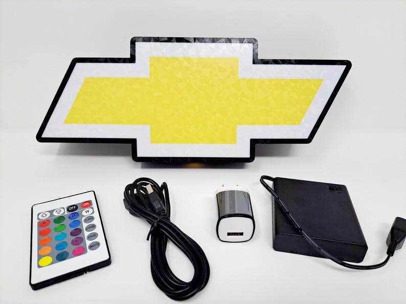 Chevrolet "gold" Bowtie LED Wall Art or Desk Light - Etsy