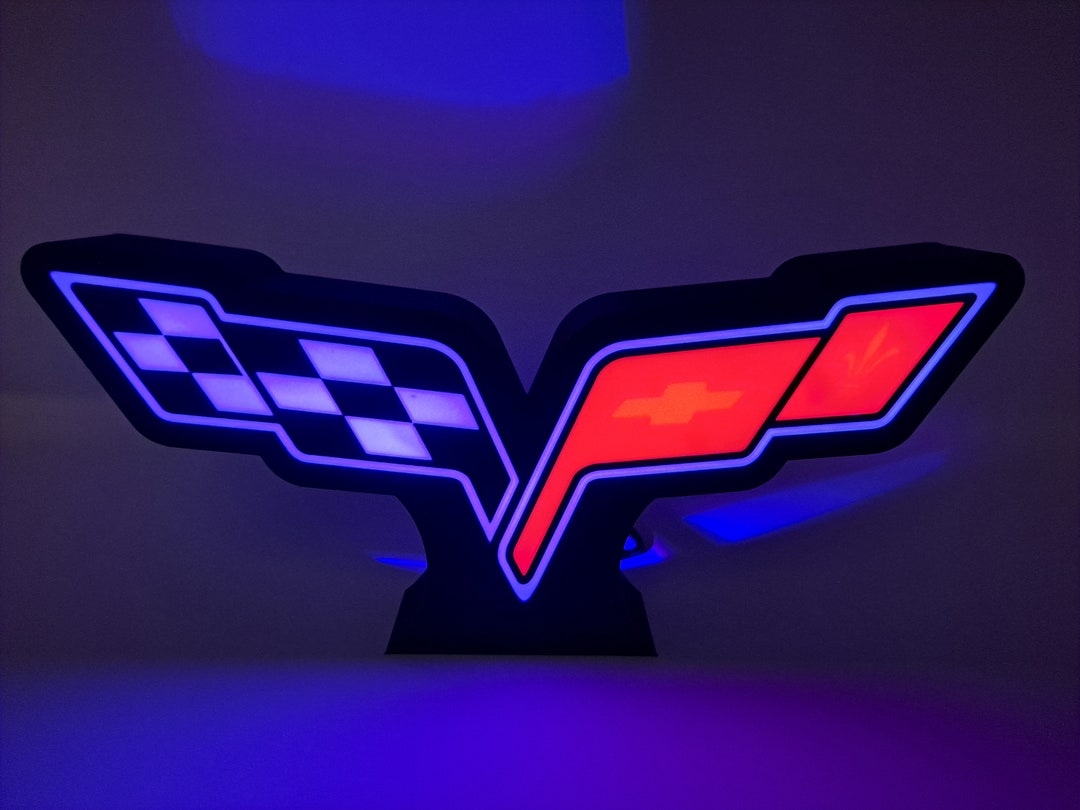 Chevrolet Corvette Lightbox LED Wall Art or Desk Light - Etsy