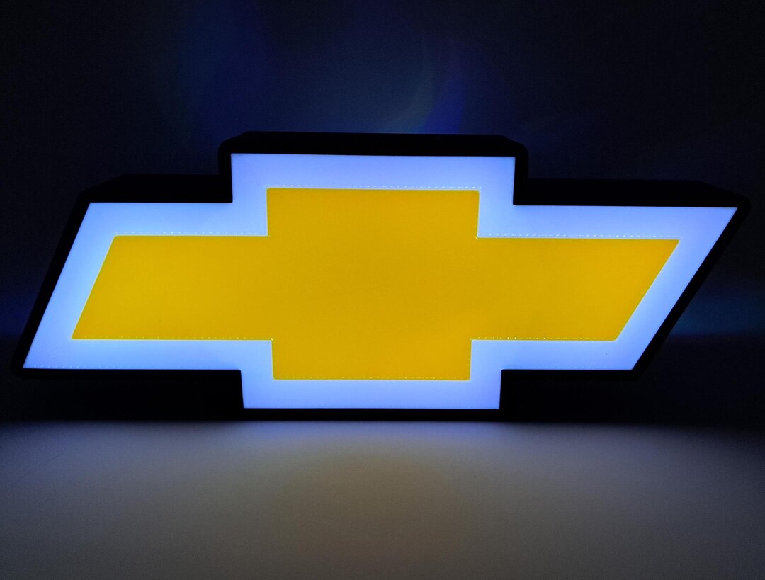 Chevrolet "gold" Bowtie LED Wall Art or Desk Light - Etsy
