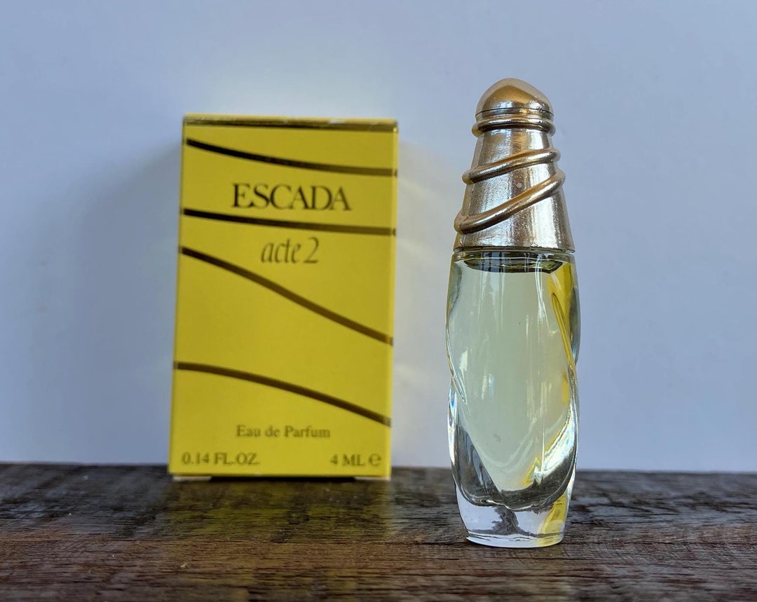 Vintage Escada Acte 2 Eau De Parfum Miniature Boxed 4 Ml .14 Fl. Oz ...