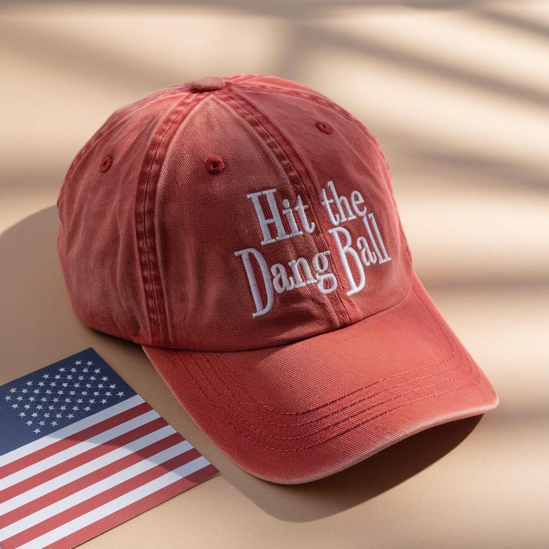 Embroidered Hit the Dang Ball Washed Hat, Caps, Trendy Baseball, Gift ...