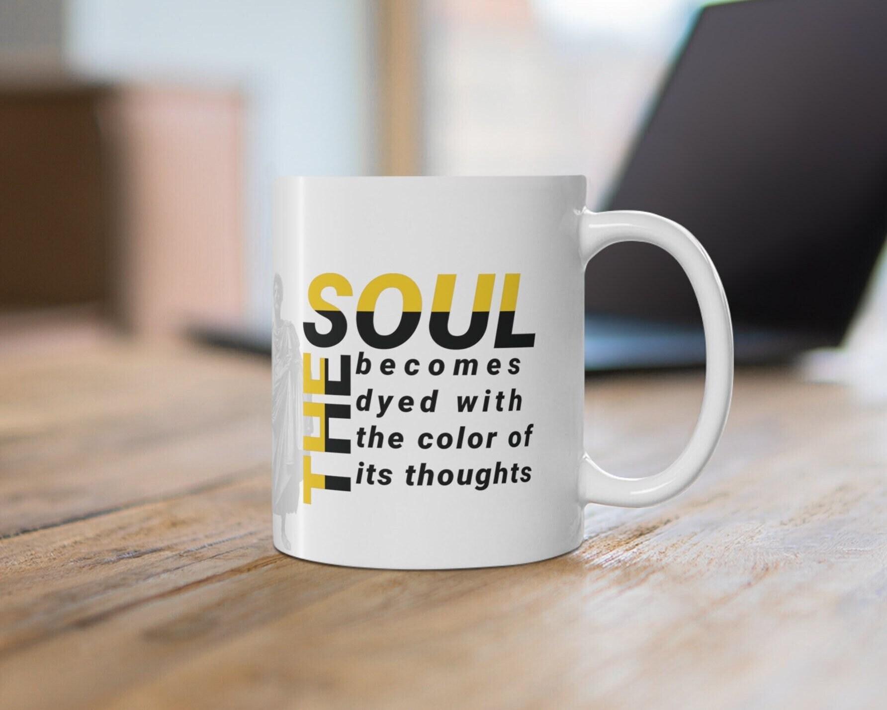 Marcus Aurelius Stoicism Quote Mugs the Soul, Stoic Philosophy Mug ...