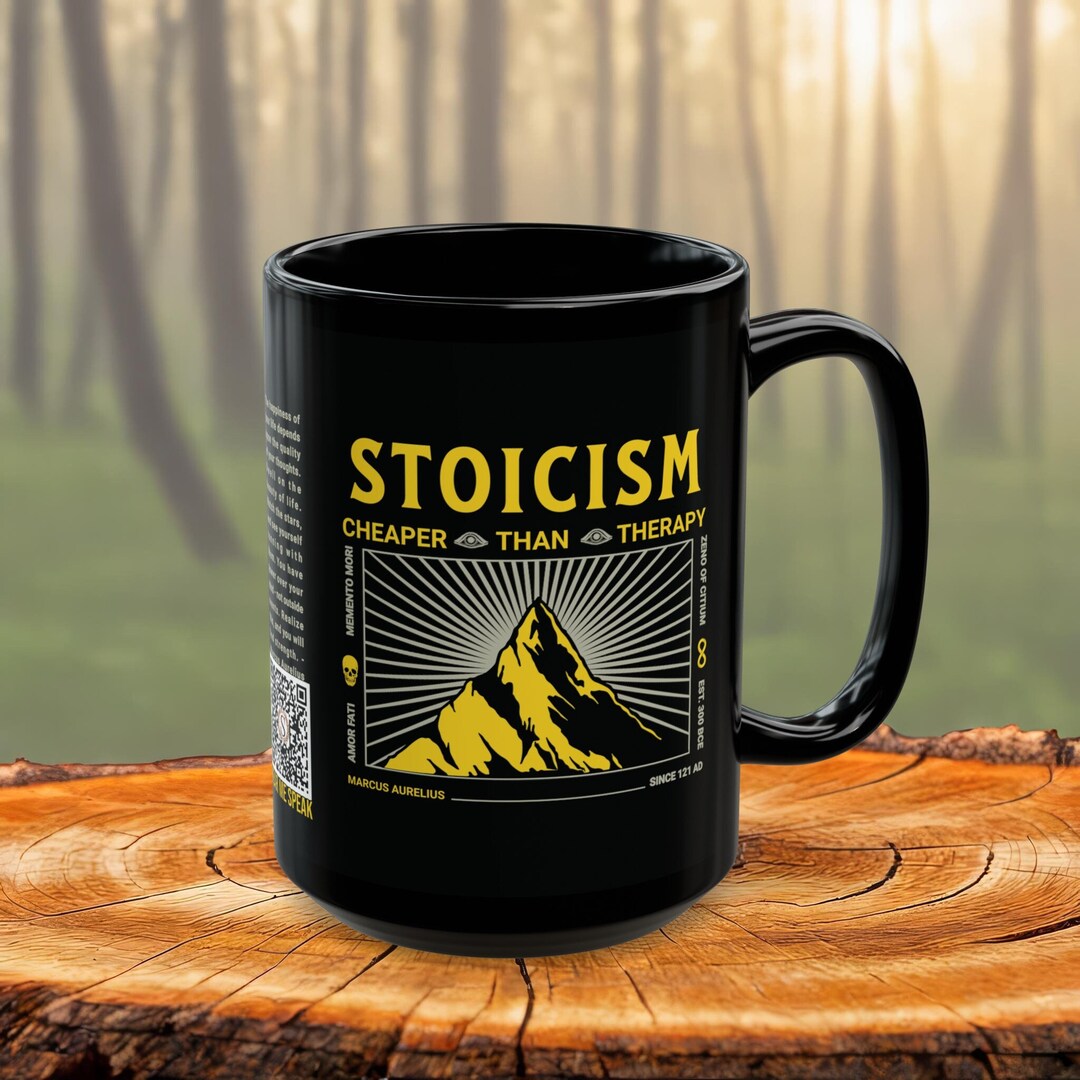 Stoic Quotes Mugs the Happiness, Stoicism Coffee Cups, Motivational ...