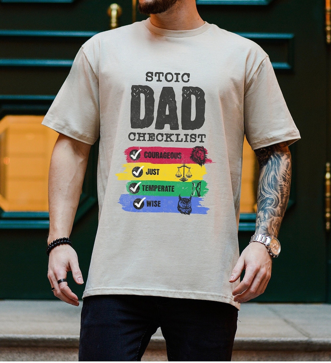 Stoic Dad Stoic Tshirt UNISEX Stoicism Shirt, Fathers Day Shirt, Marcus ...