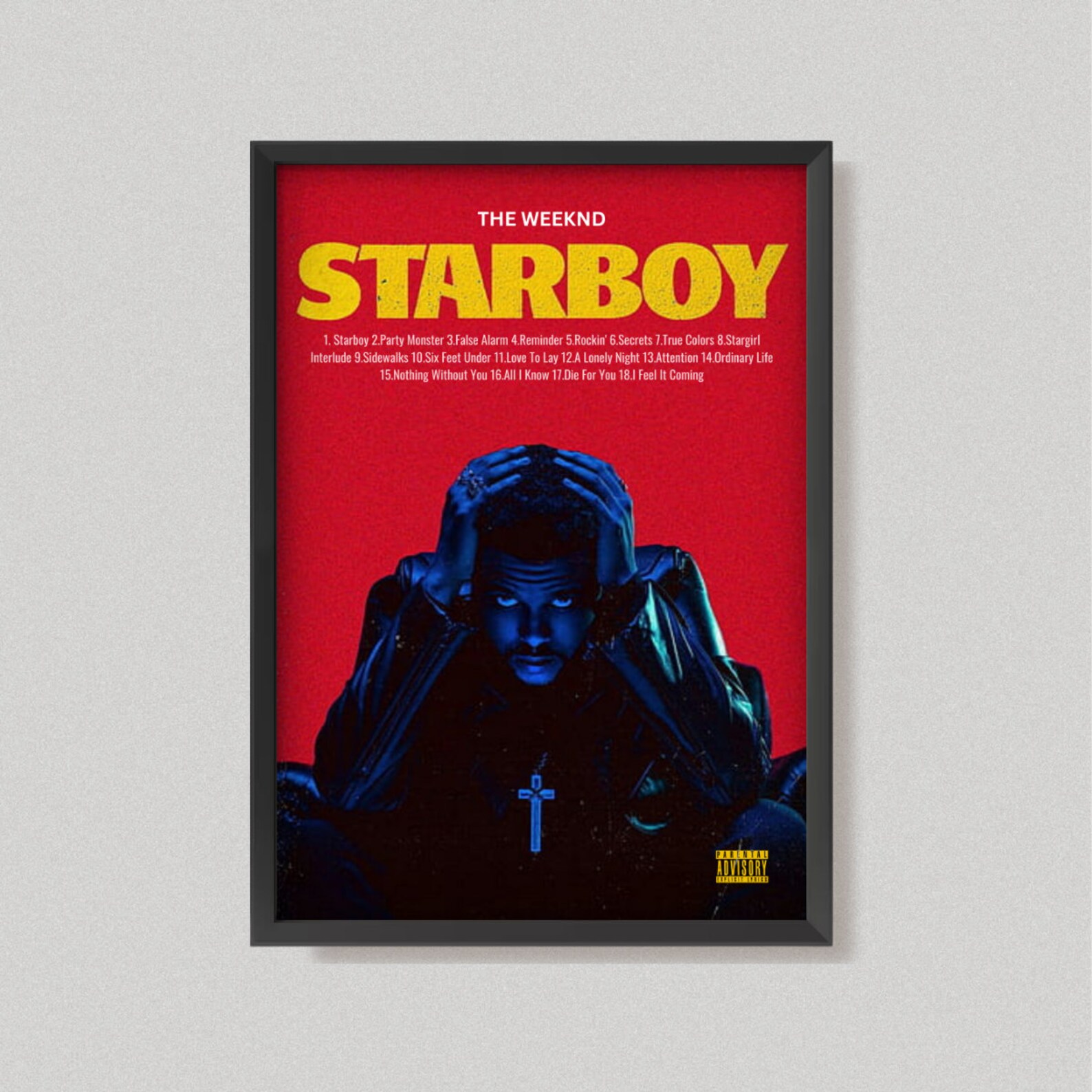 The Weeknd Starboy Album Cover Posters Album Cover Wall Art High ...