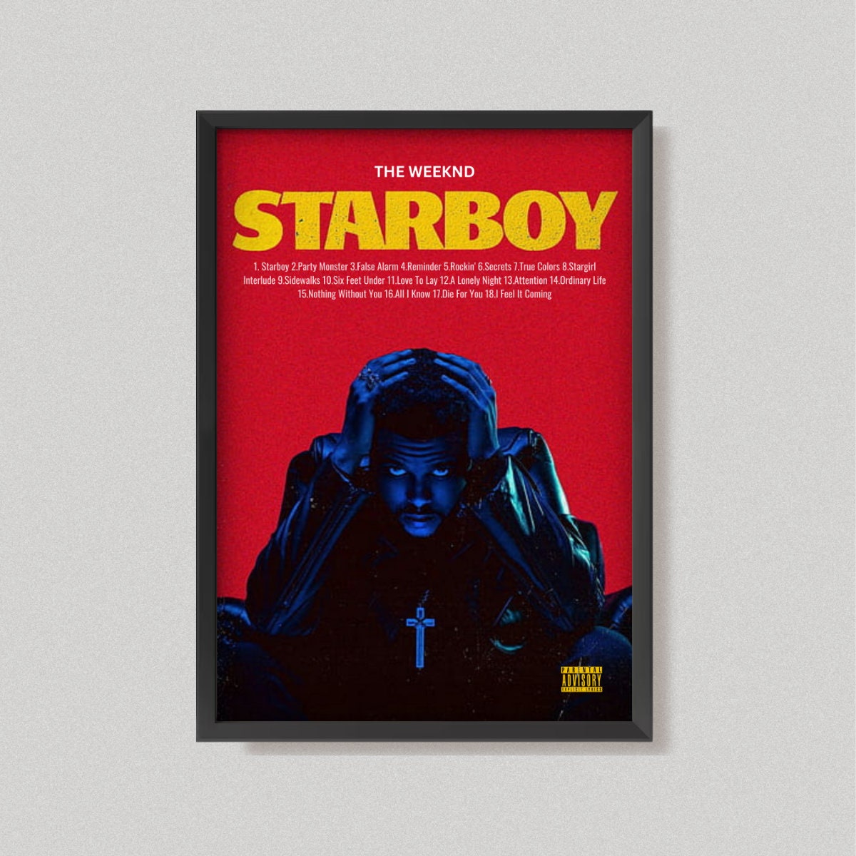 The Weeknd Starboy Album Cover Posters Album Cover Wall Art High ...