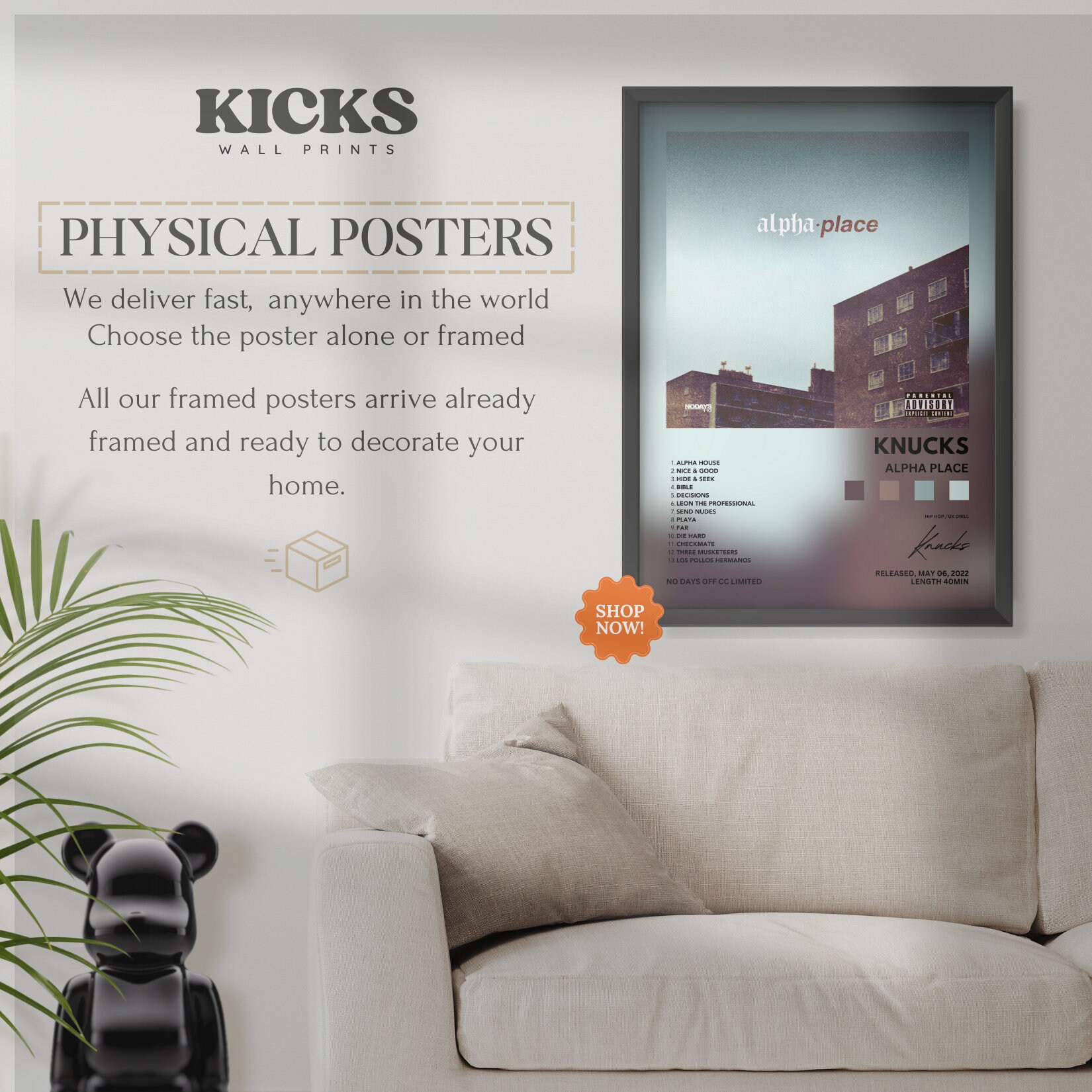Knucks 'alpha Place' Album Cover Posters Album Cover Wall Art High ...