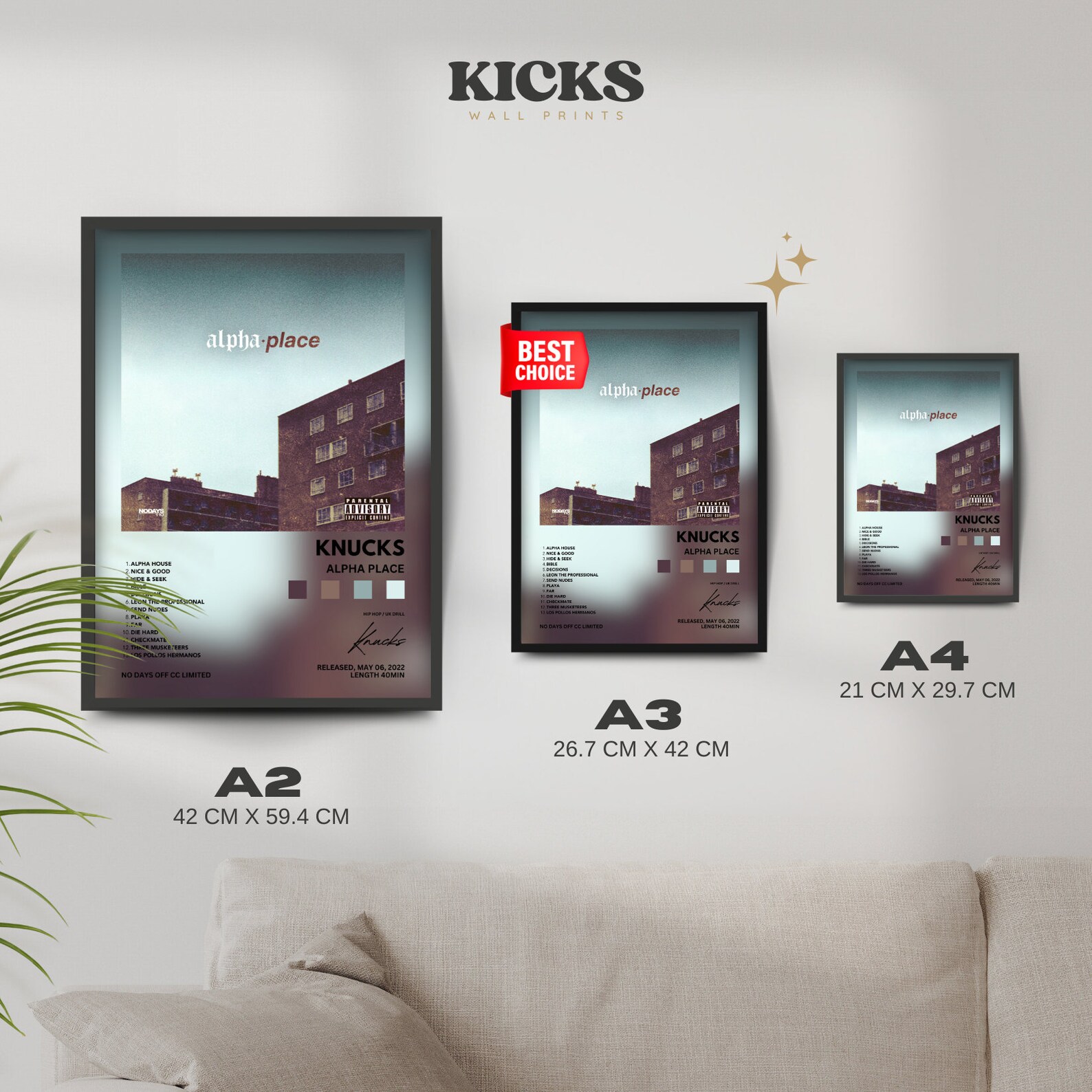 Knucks 'alpha Place' Album Cover Posters Album Cover Wall Art High ...
