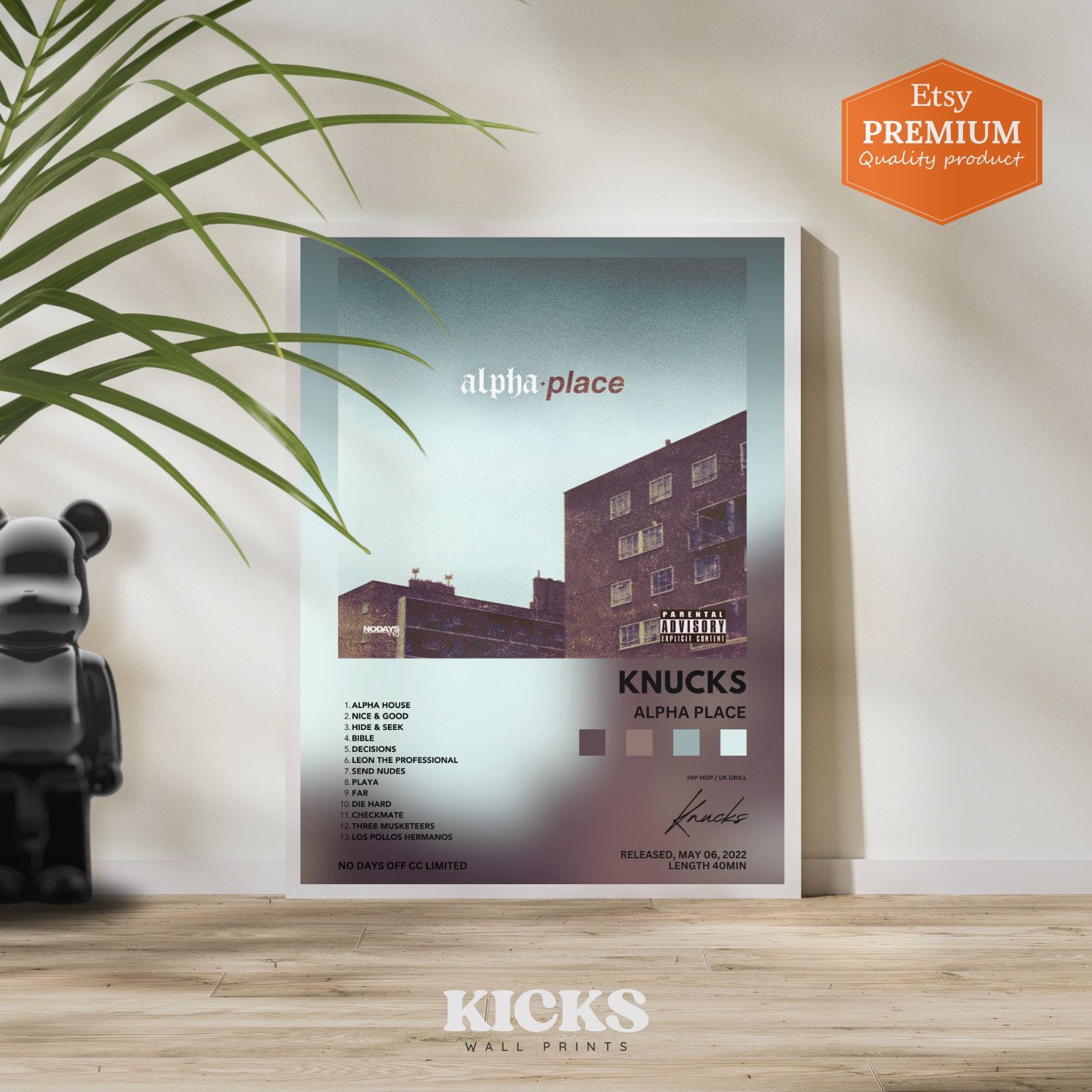 Knucks 'alpha Place' Album Cover Posters Album Cover Wall Art High ...