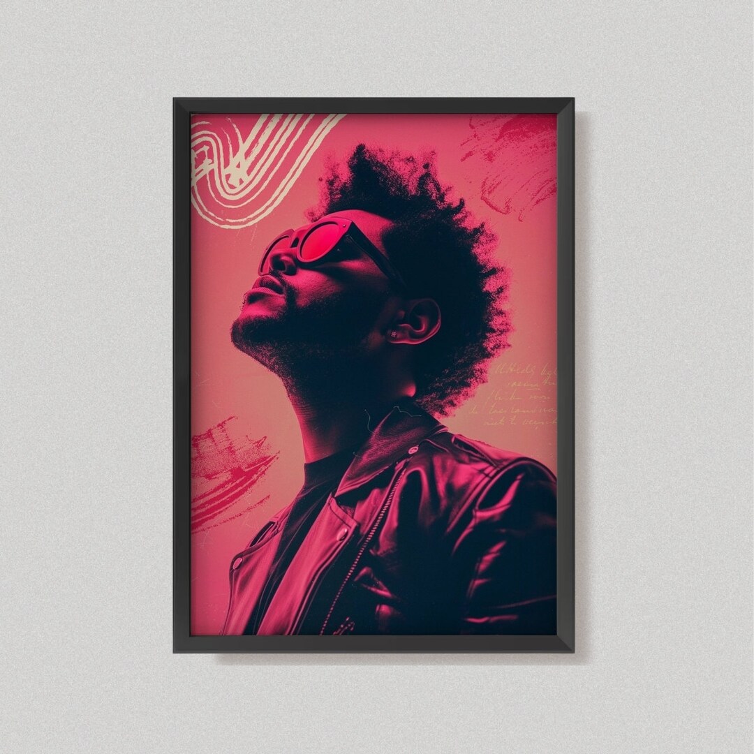 The Weeknd Pink Art Album Cover Posters Album Cover Wall Art High ...