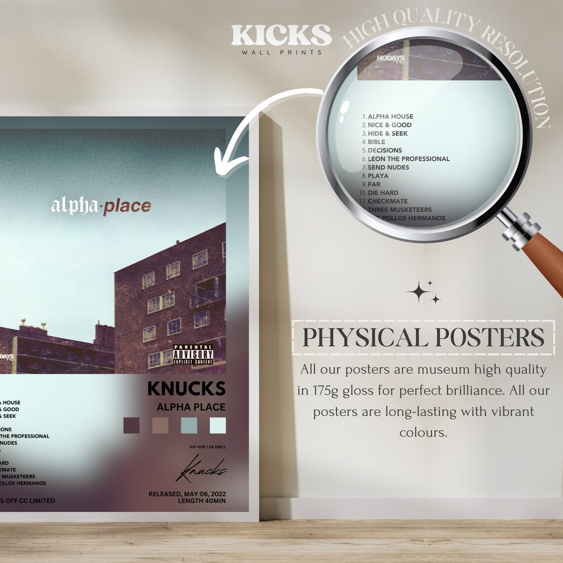 Knucks 'alpha Place' Album Cover Posters Album Cover Wall Art High ...
