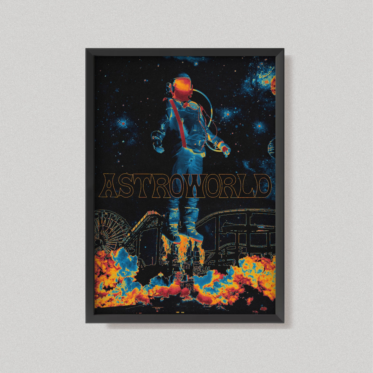 Travis Scott Astroworld Exclusive Posters Astroworld Album Art High ...