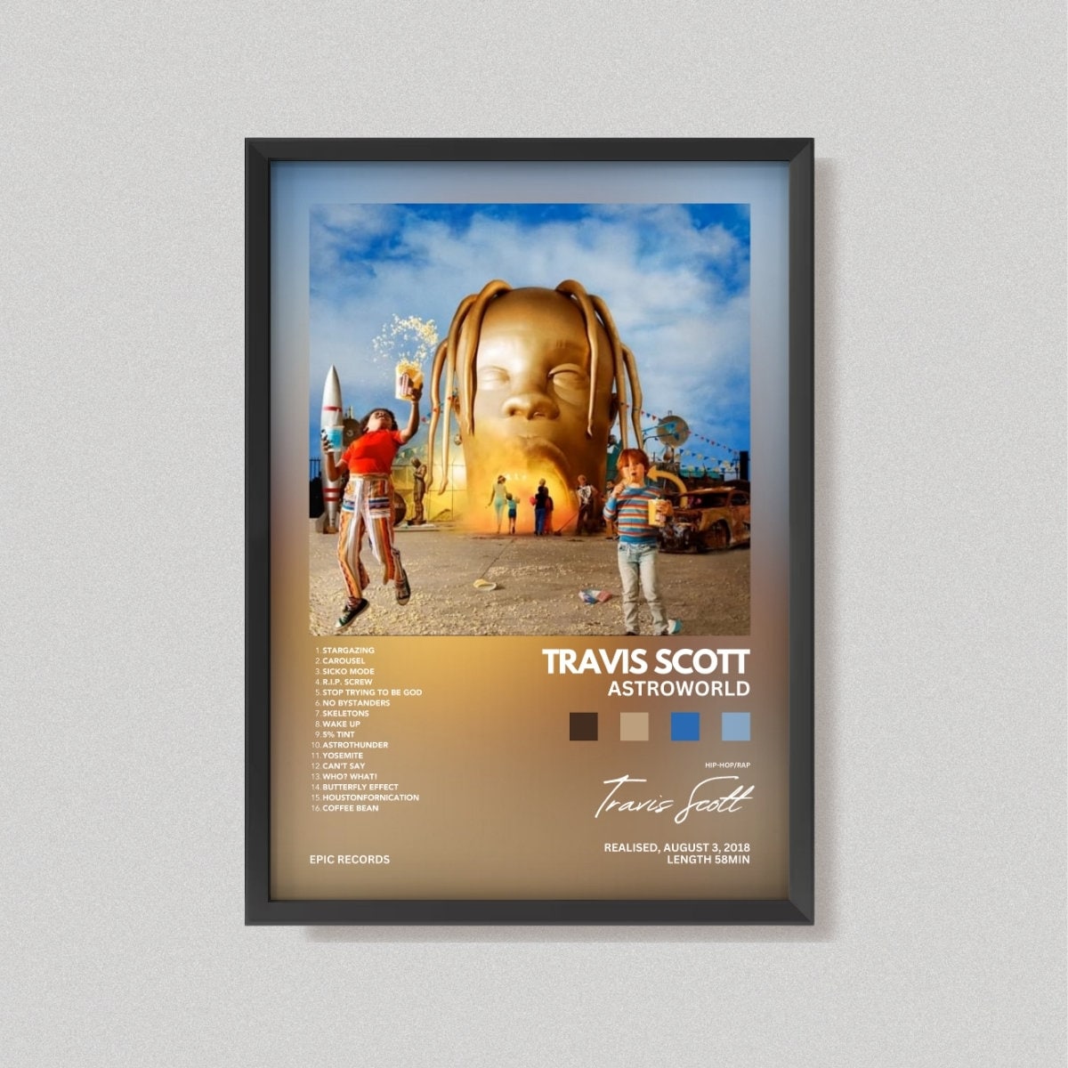Travis Scott Astroworld Album Cover Posters Album Cover Wall Art High ...