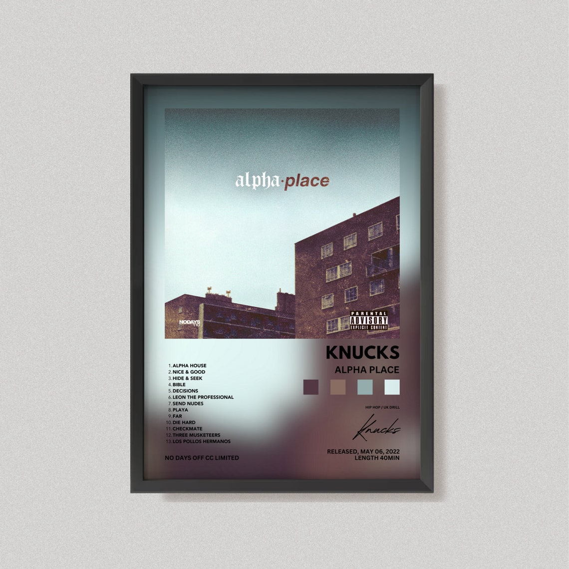 Knucks 'alpha Place' Album Cover Posters Album Cover Wall Art High ...