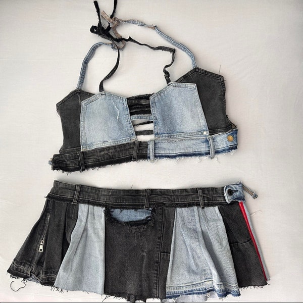 2 Piece Jean Outfits Women - Etsy