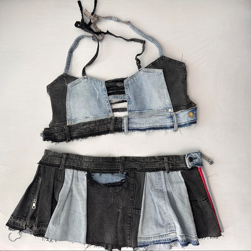 Two Piece Set Denim - Etsy