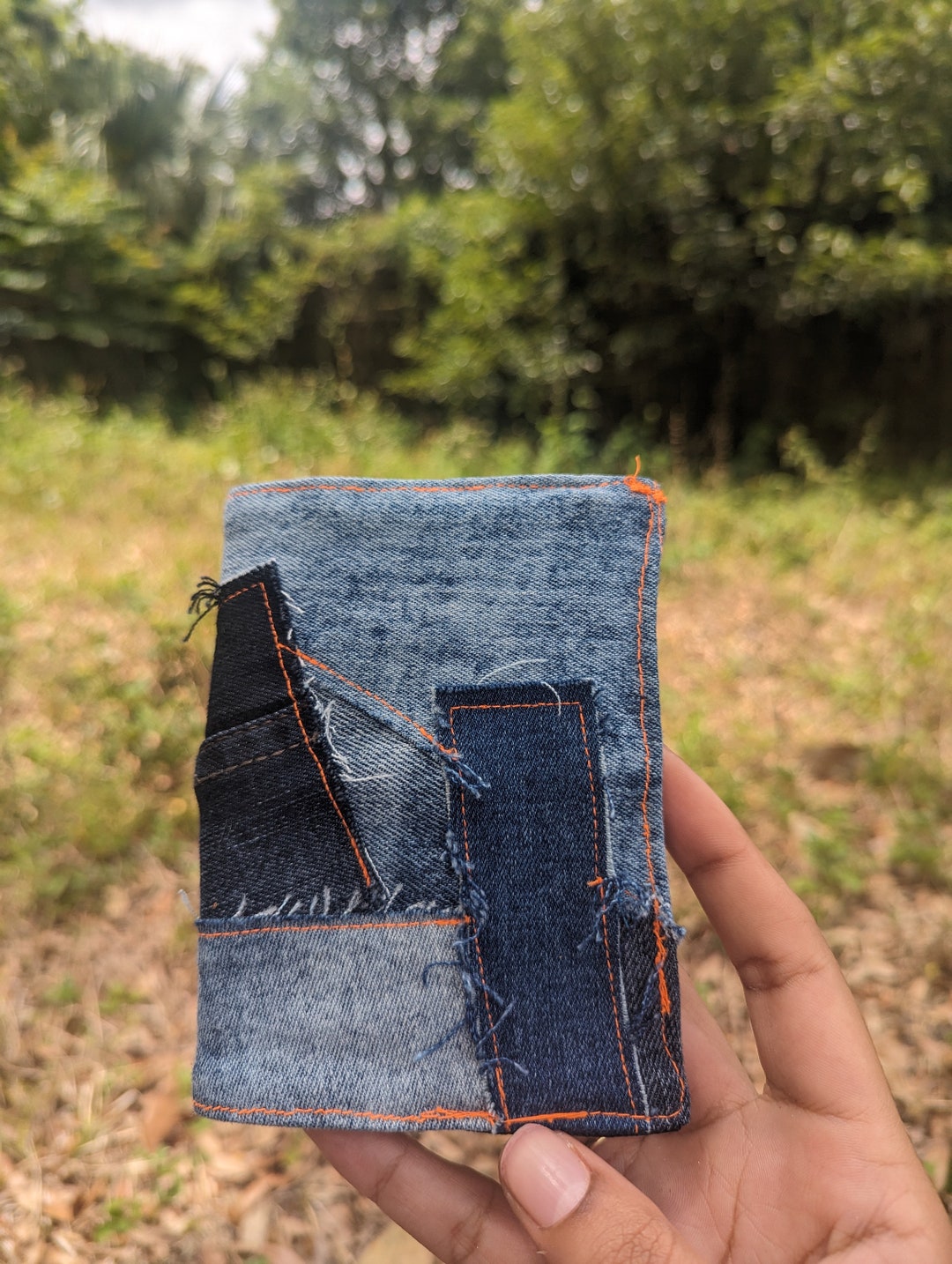 Patchwork Denim Passport Case - Etsy