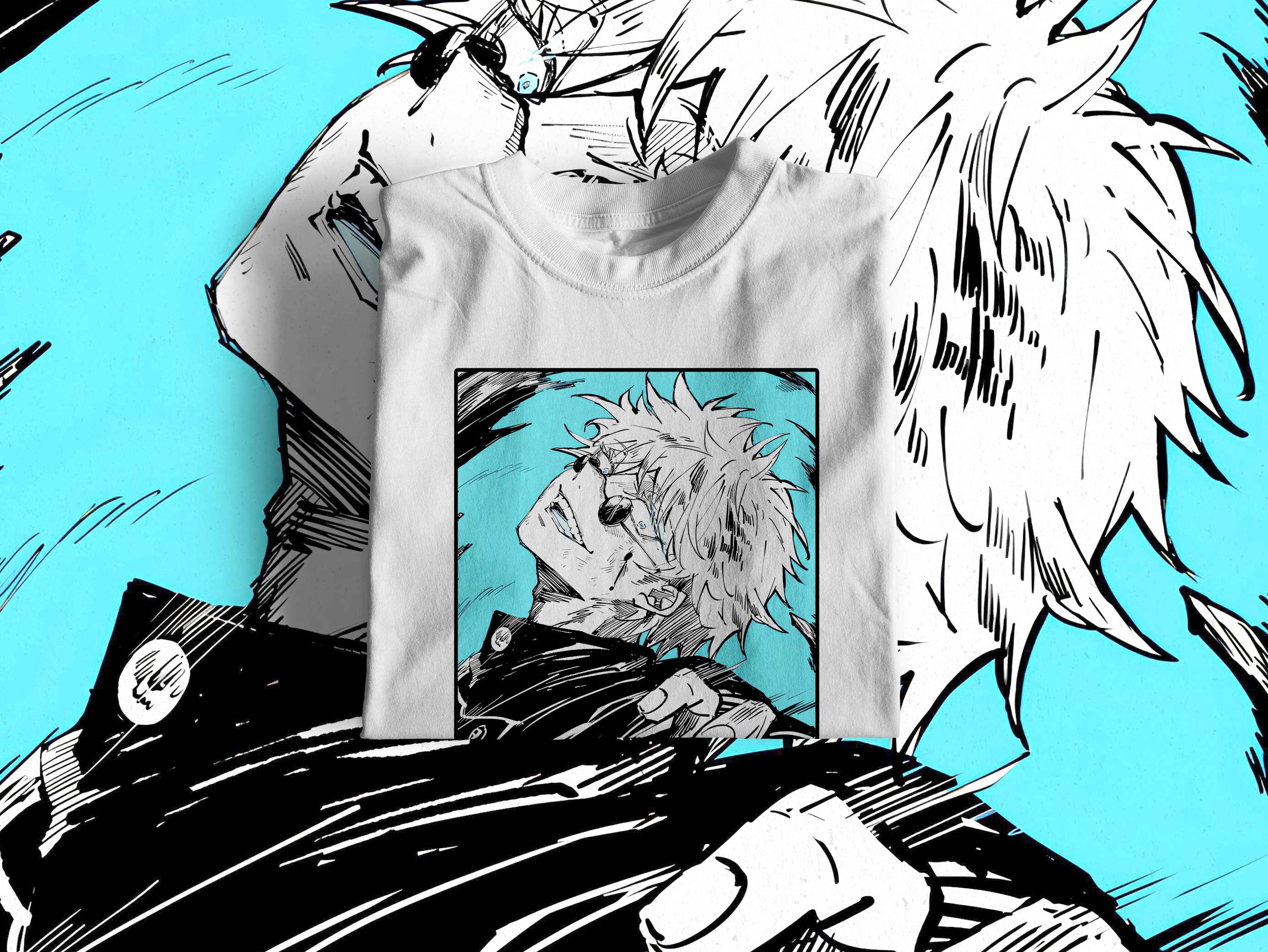 ANIME T-SHIRT Jujutsu Kaisen Merch Gojo Satoru Japan Streetwear Anime ...