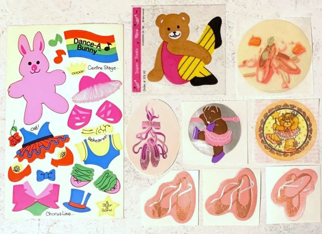 Nine 1980s Vintage Stickers: Dance Theme - Etsy