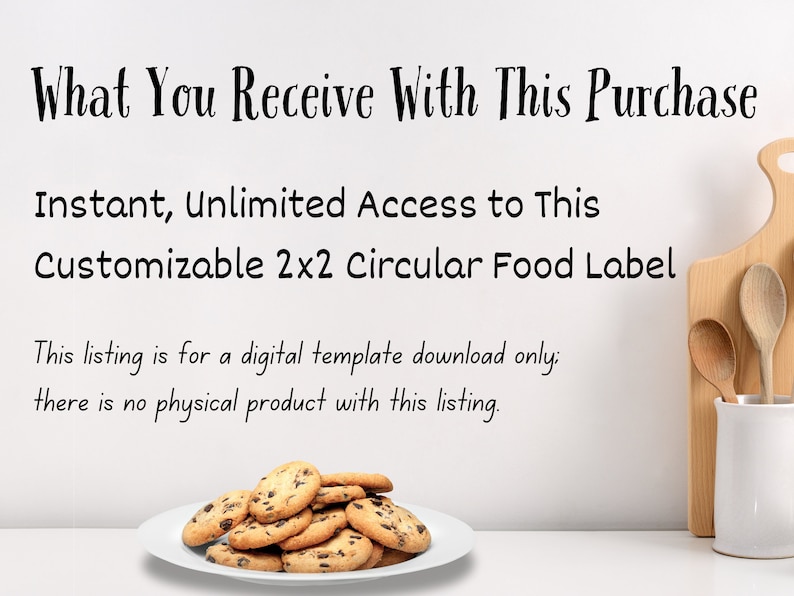 Chocolate Chip Cookie Label Template, Bakery Baked Goods Food Label ...