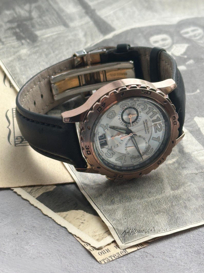 Watch CHRONOGRAPH ROMANSON Adel Sapphire Swiss RONDA Movement - Etsy