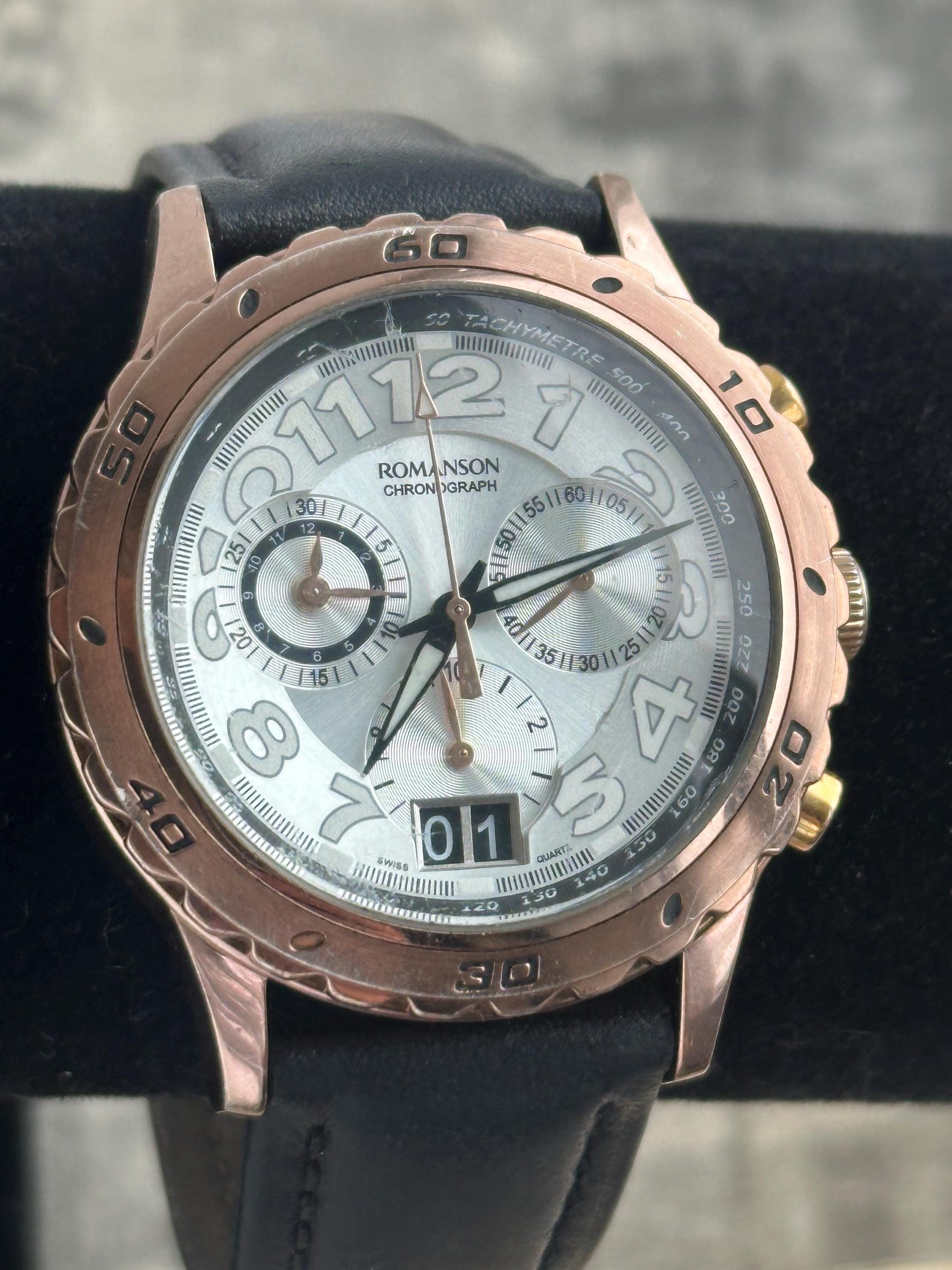 Watch CHRONOGRAPH ROMANSON Adel Sapphire Swiss RONDA Movement - Etsy