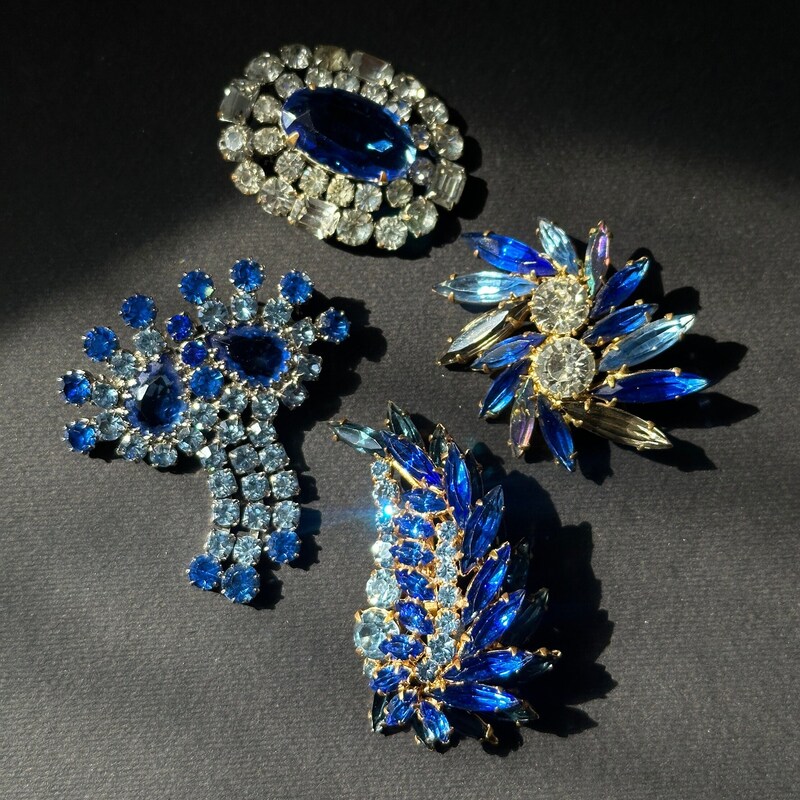 Blue Brooch - Etsy