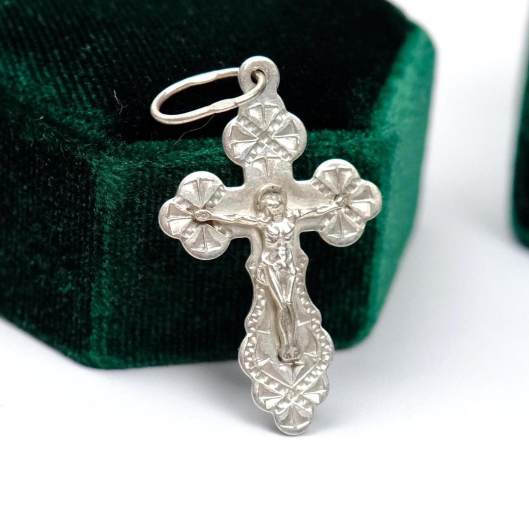 Christian Orthodox Crucifix Jesus Cross, Vintage Sterling Cross Cross ...
