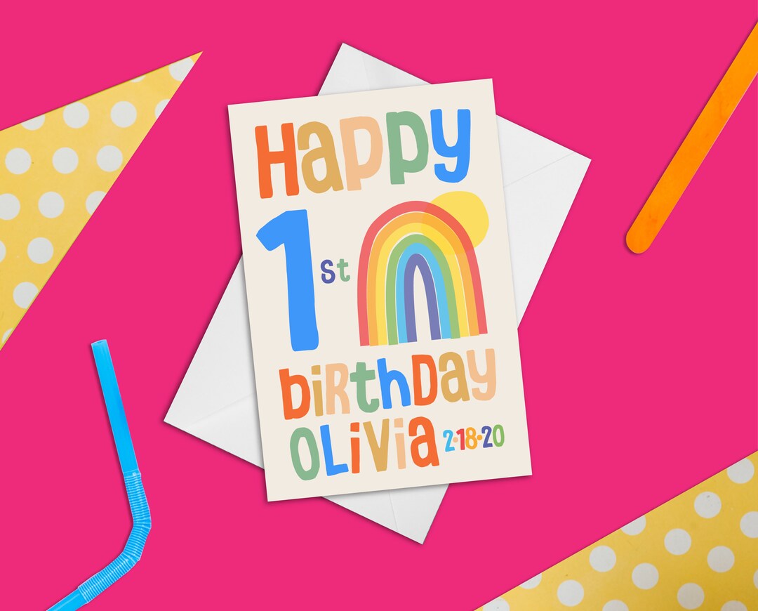 Custom Happy Birthday Card. for Kids, Babies & Newborn - Etsy