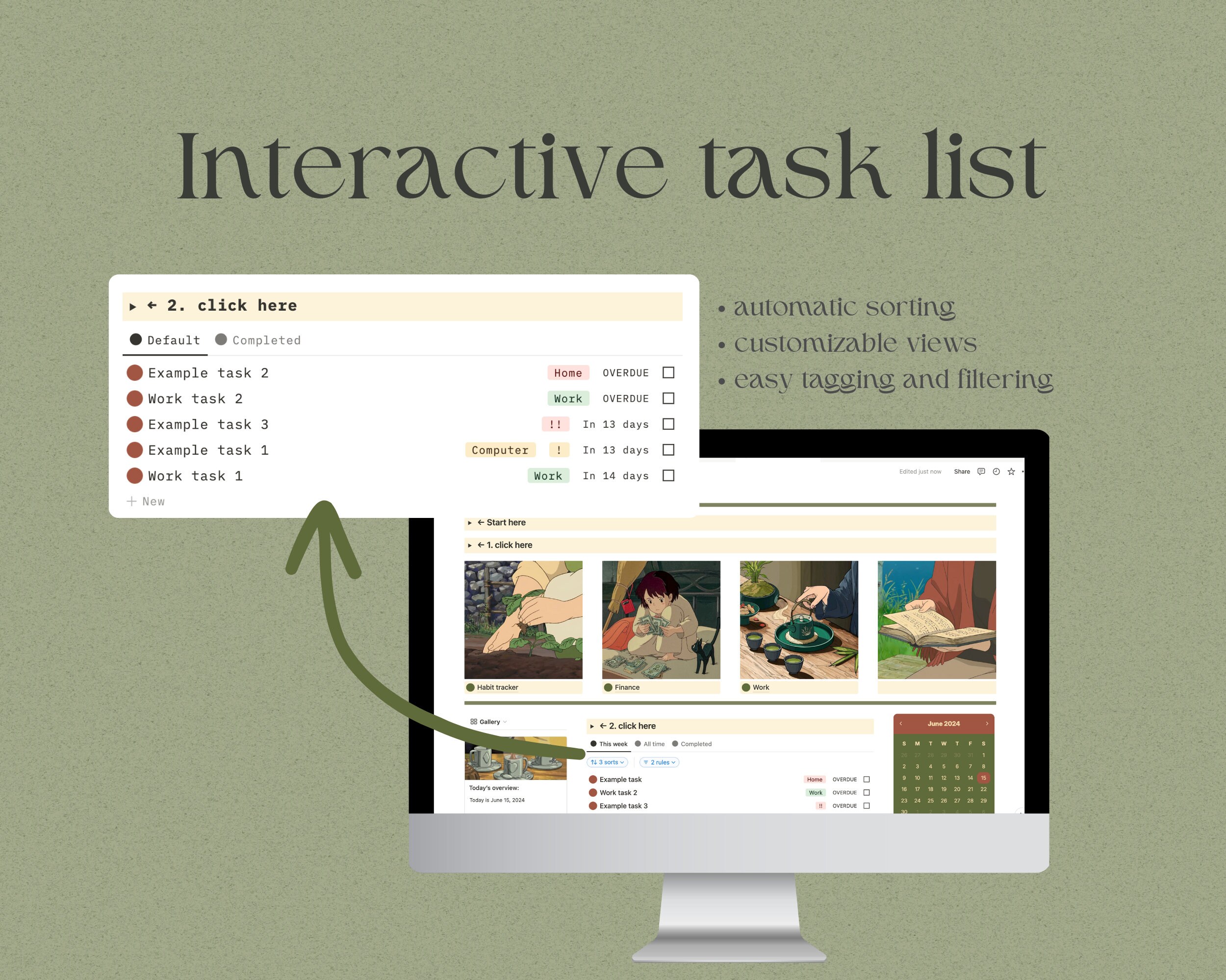 Notion Starter Pack Notion Template for Beginners Studio Ghibli Notion ...