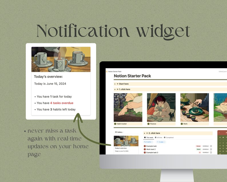 Notion Starter Pack Notion Template for Beginners Studio Ghibli Notion ...
