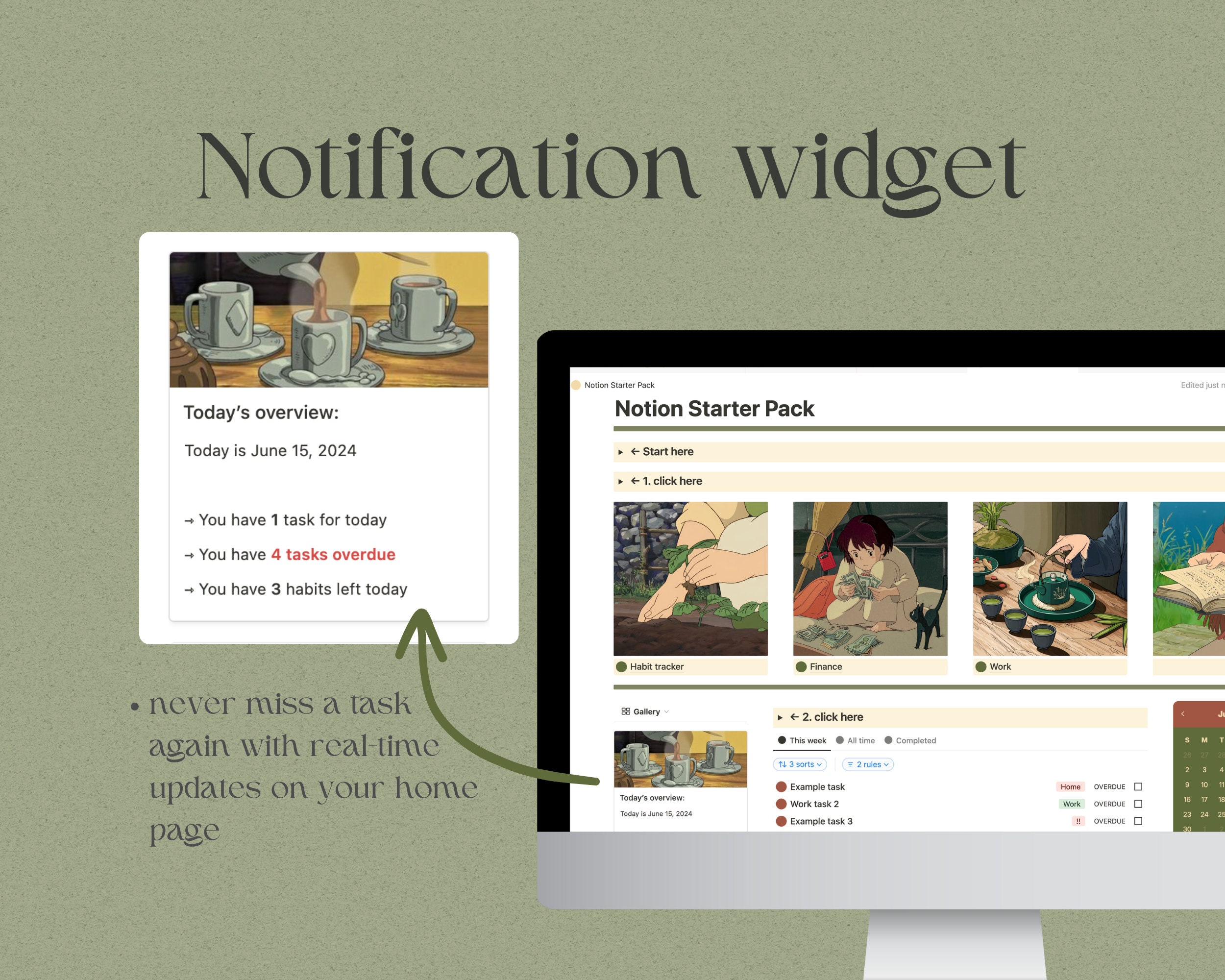Notion Starter Pack Notion Template for Beginners Studio Ghibli Notion ...