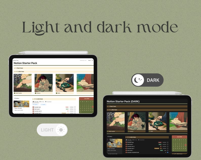 Notion Starter Pack Notion Template for Beginners Studio Ghibli Notion ...