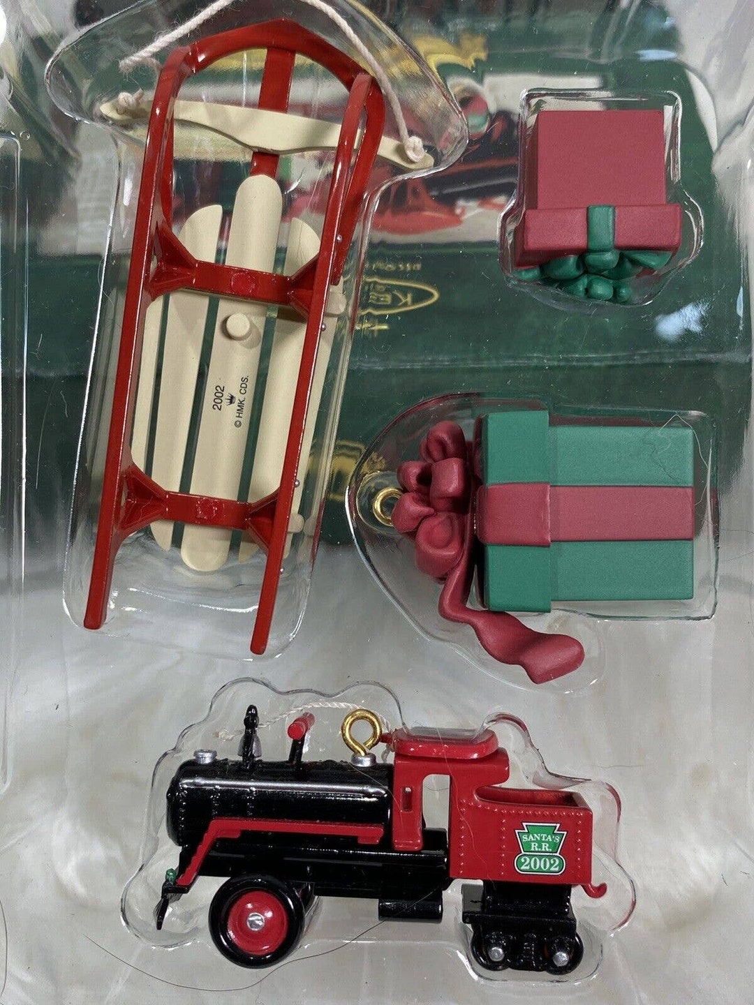 Hallmark Train Keepsake Ornament Christmas Morning Treasures 3 Piece ...