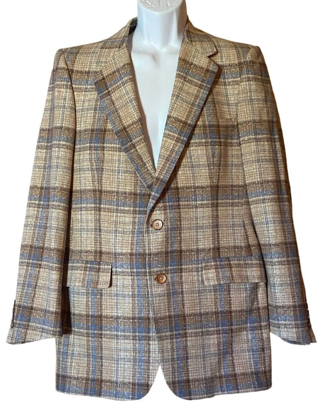 Vintage 70s Silk Old Money Plaid Jacket United Workers of America Sport ...